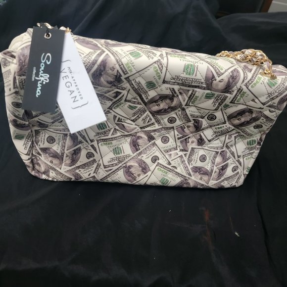 SOULFINA | Bags | Soulfina Brand Bag Vegan Aproved Color The Drawing Of The 0 Dollar Bill | Poshmark